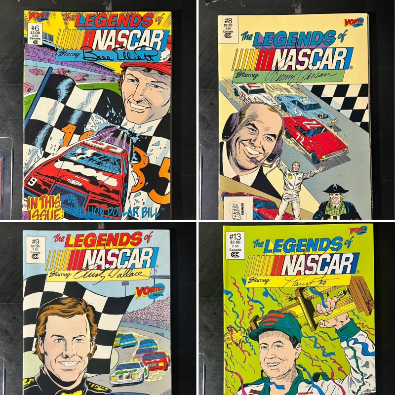 The Legends Of NASCAR #6, 8, 9, & 13 (1990 Vortex) | Comic Books ...