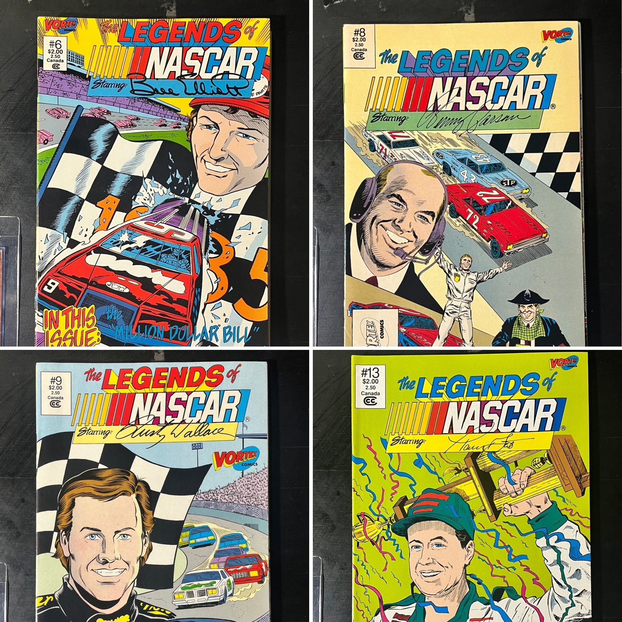 The Legends Of NASCAR #6, 8, 9, & 13 (1990 Vortex) | Comic Books ...