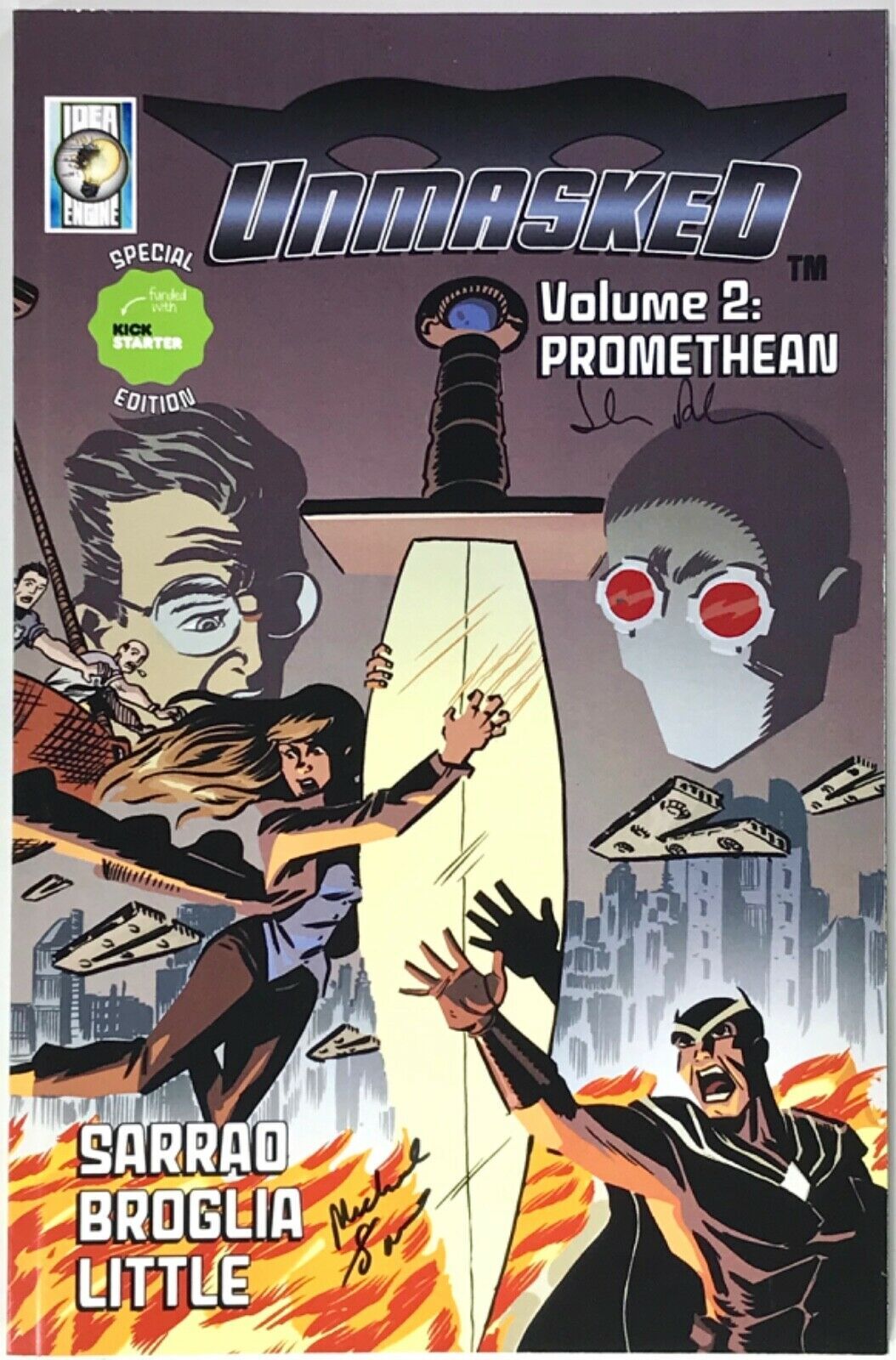 UNMASKED Volume 2 Promethean Comic Graphic Novel Kickstarter Signed ...