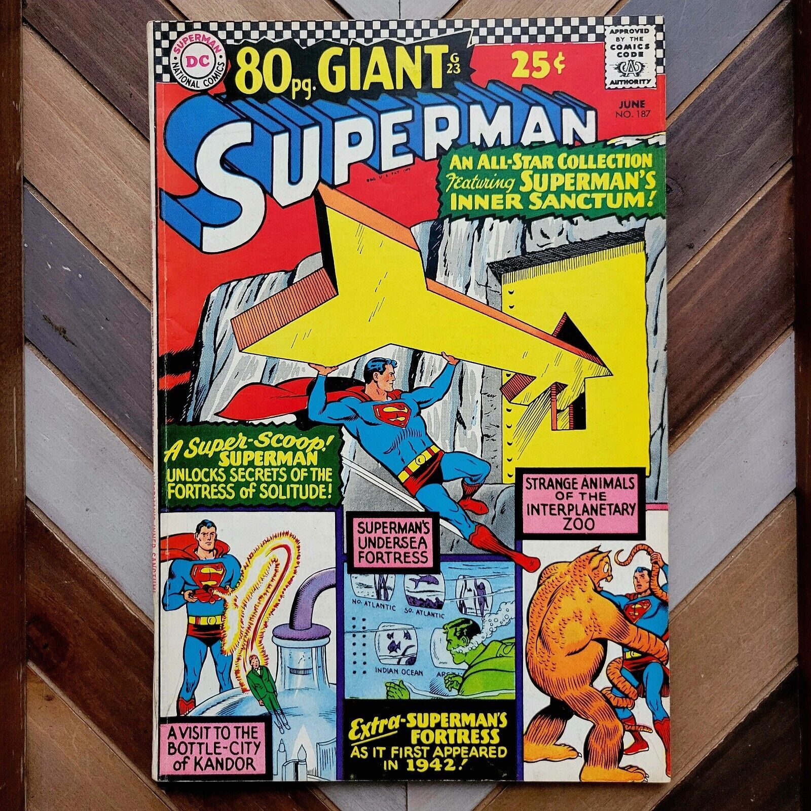 Superman #187 VG/FN (DC 1966) 80-Page Giant (G-23) Fortress of Solitude ...