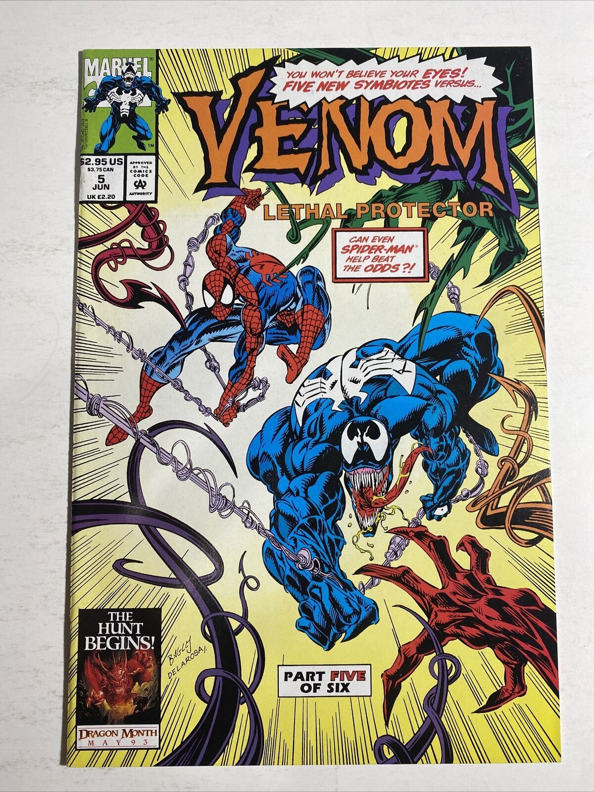Venom Lethal Protector #5 Marvel 1st Phage Agony Riot Lasher VF/NM ...