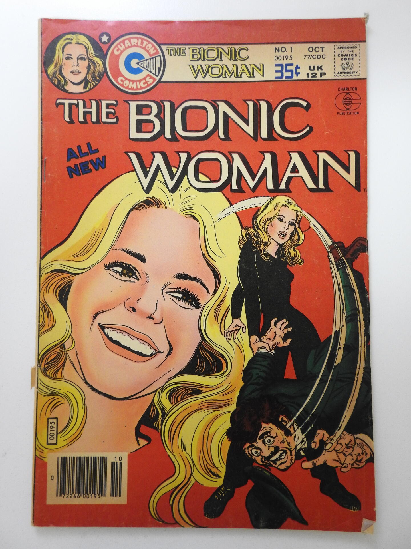 Bionic Woman #1 (1977) Based on 70's TV Show! Sharp VG- Condition ...