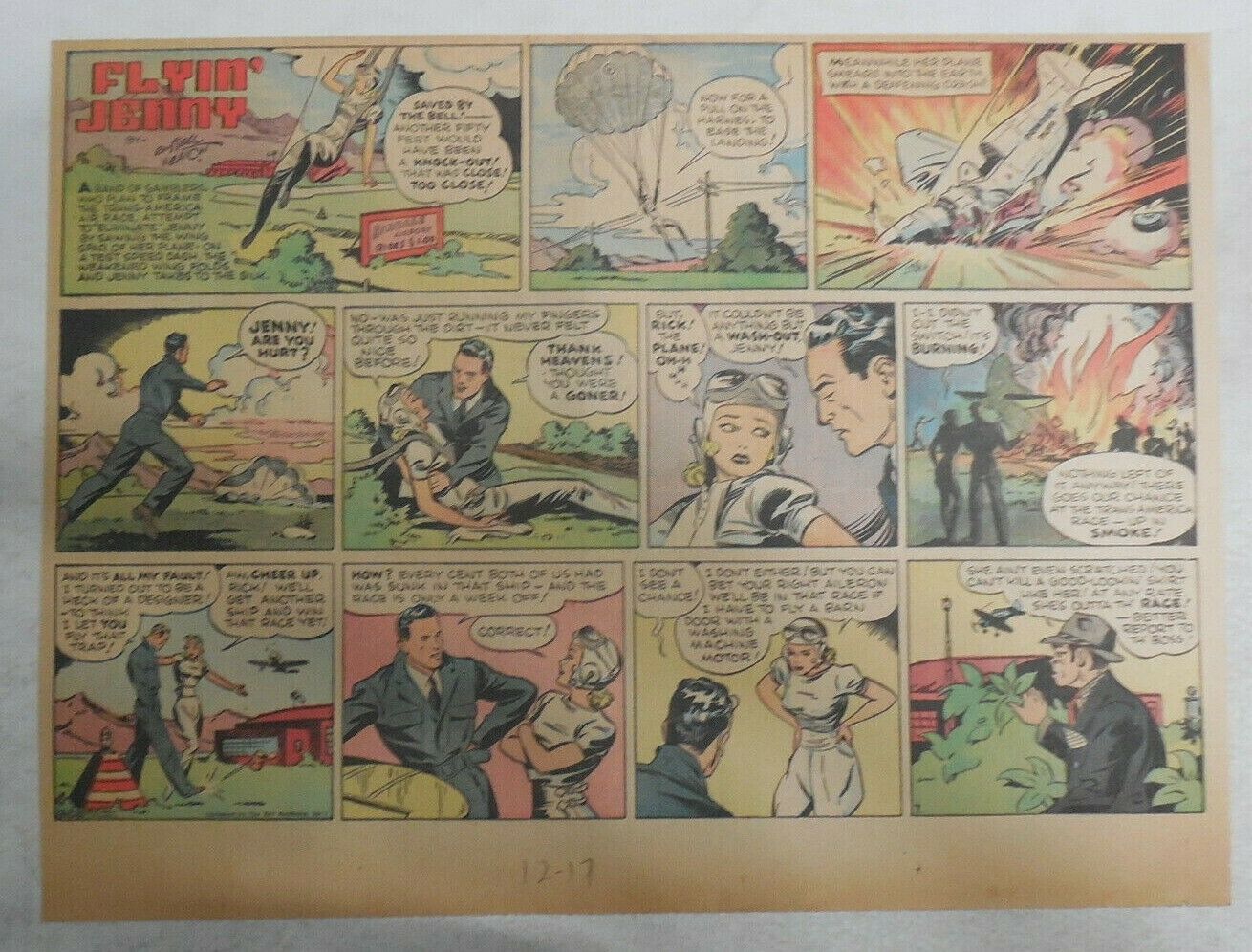 Flying Jenny Sunday Page #7 by Russell Keaton from 12/17/1939 Size 11 x ...