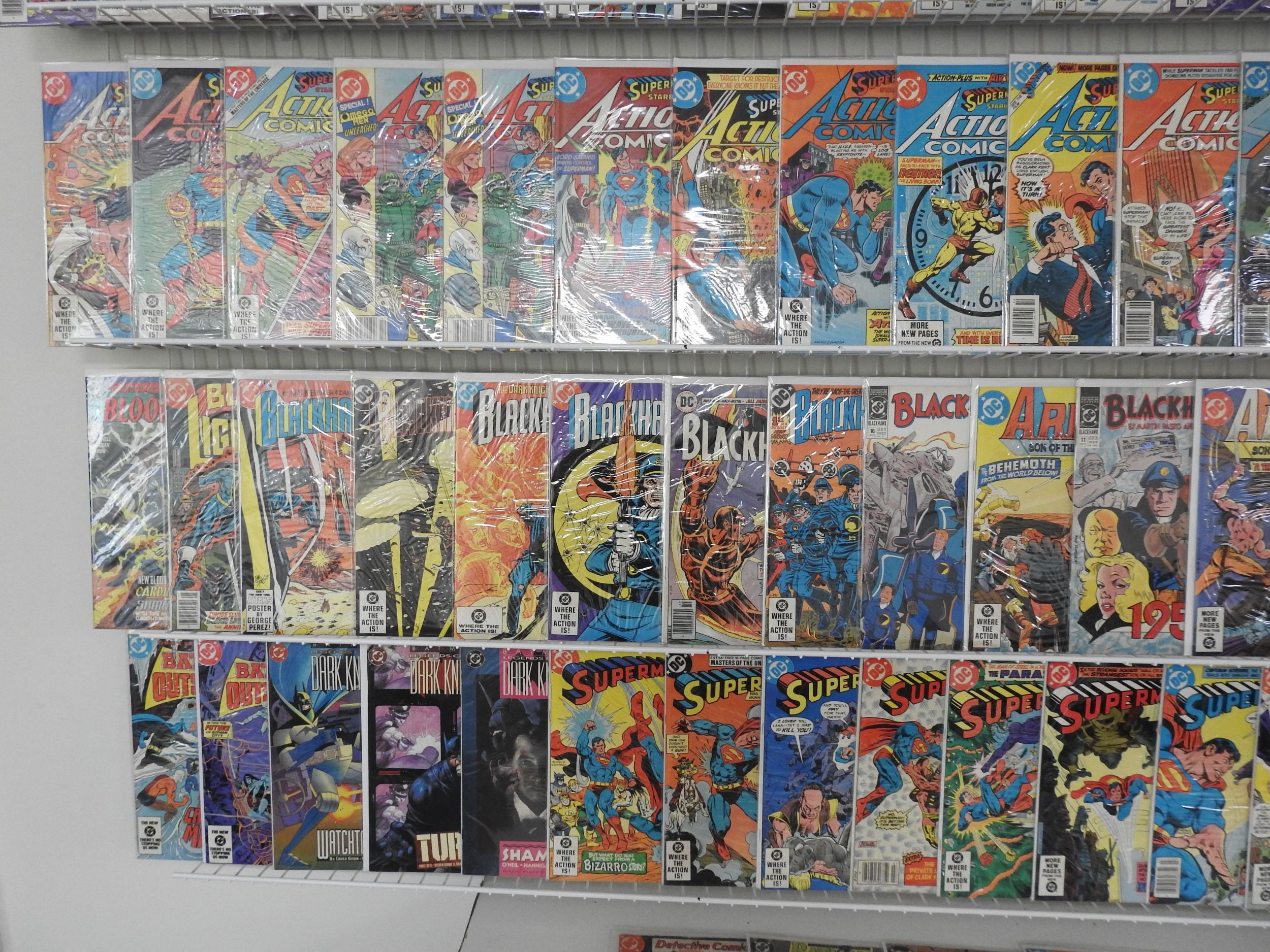 Huge Lot of 130+ Comics W/ Action Comics, Batman, Superman Avg. VF ...