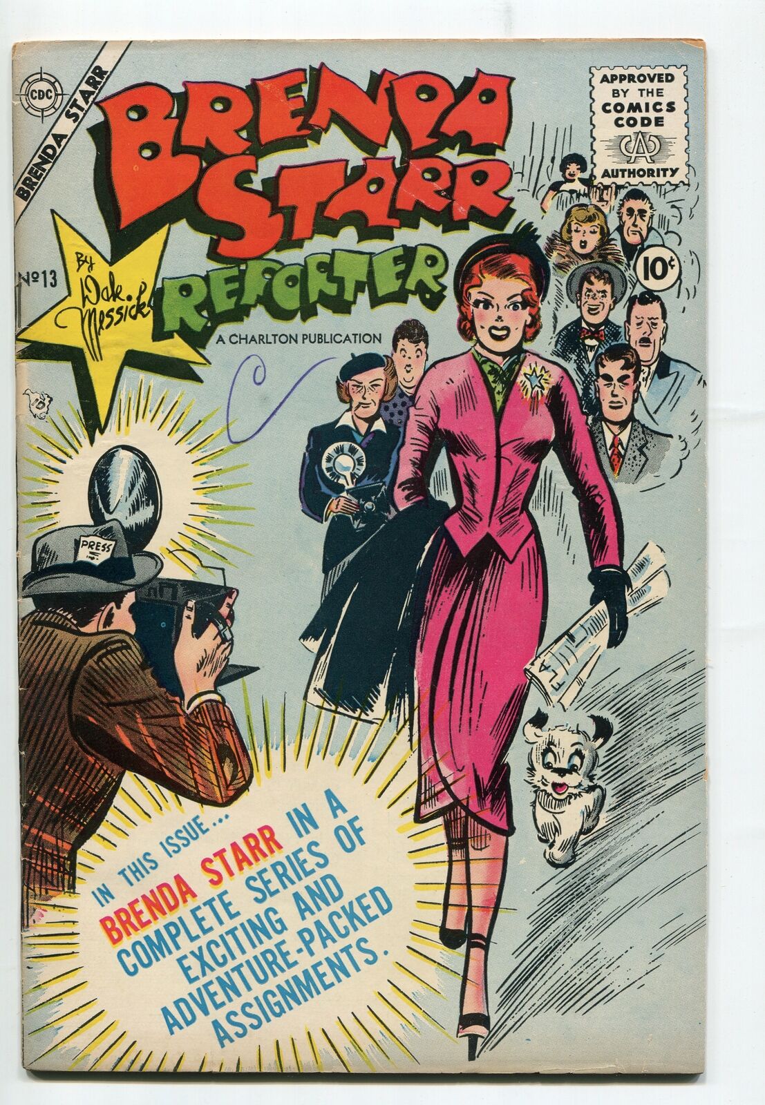 Brenda Starr Reporter #13-1955-Charlton-Dale Messick ART and Bio-Fn+ ...