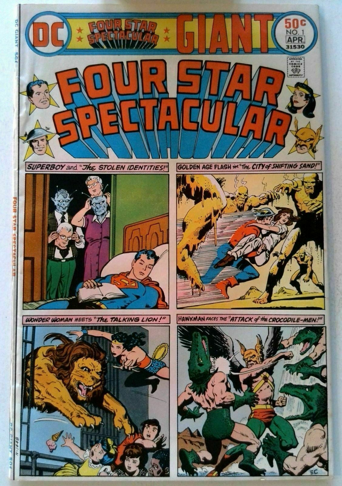 Four Star Spectacular #1 DC 1976 VF Bronze Age Comic Book Superboy ...