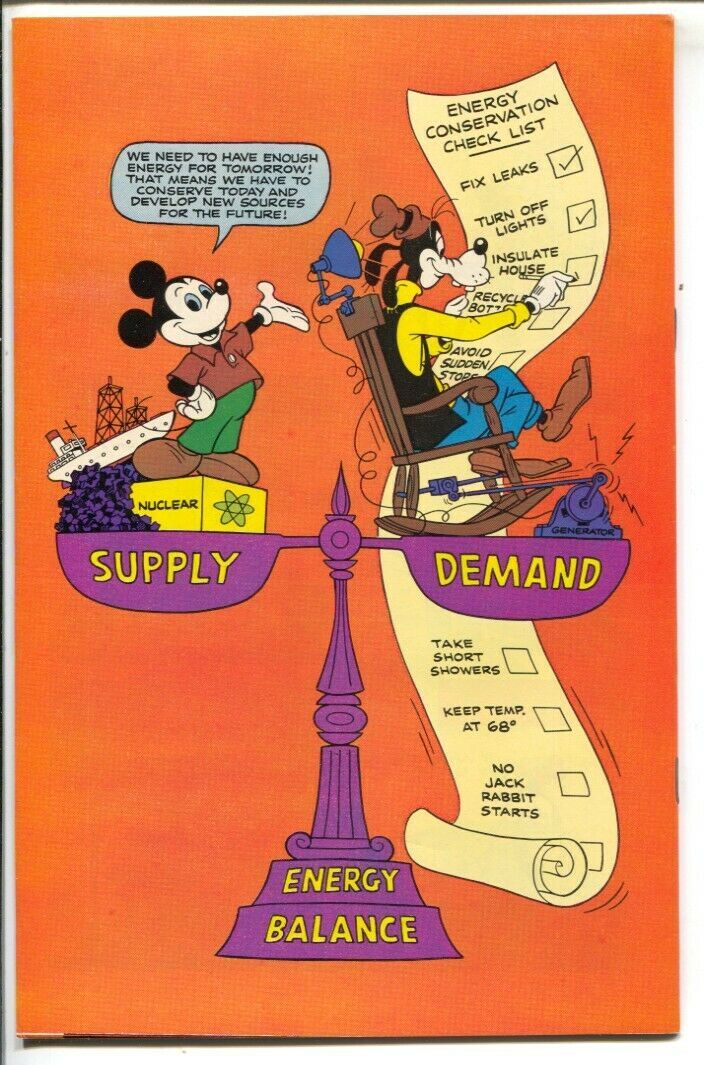 Mickey Mouse and Goofy Explore Energy Conservation 1978-Disney-unique ...