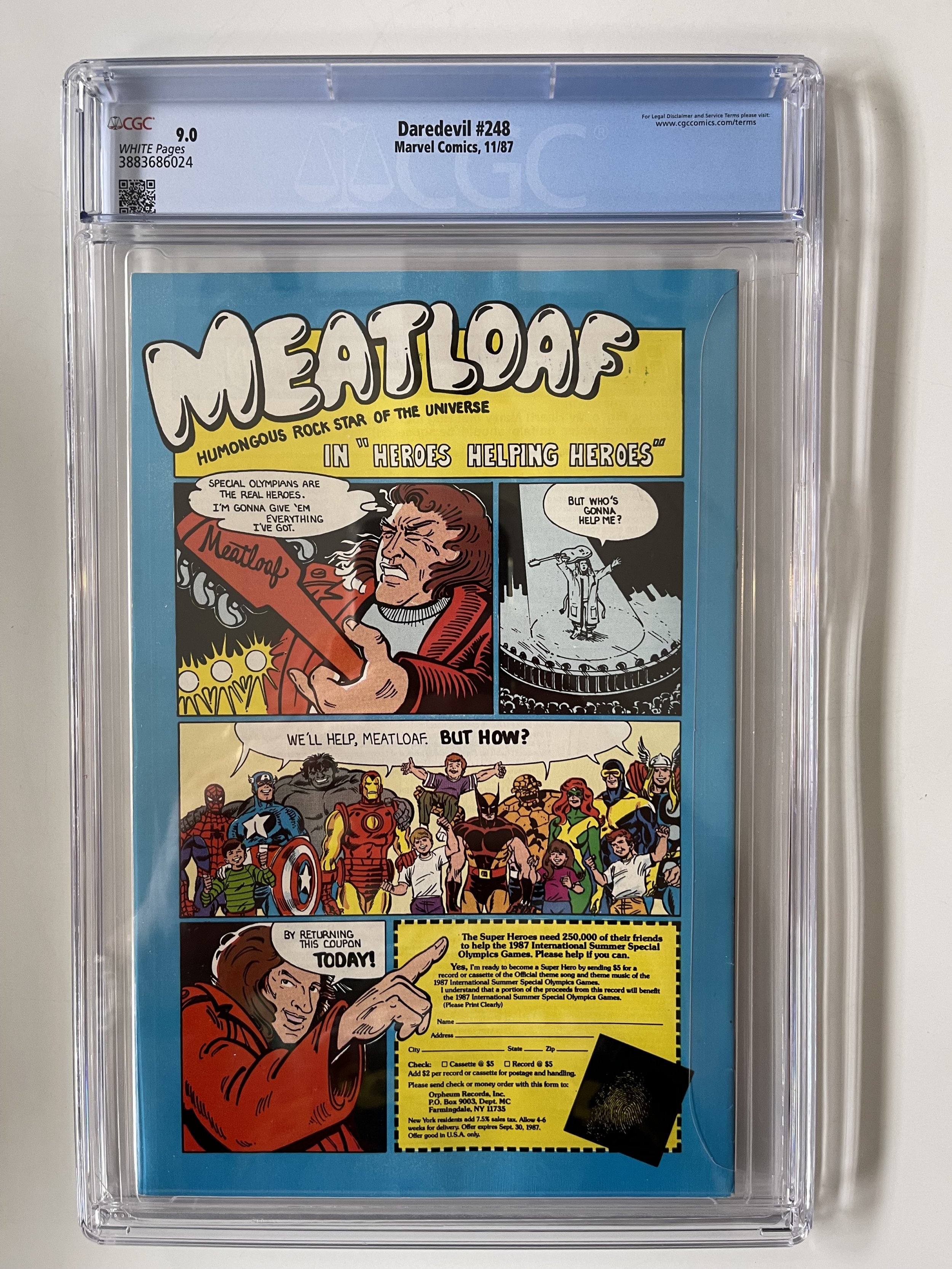 Daredevil #248 CGC 9.0 Newsstand - Wolverine appearance Kingpin Cameo ...