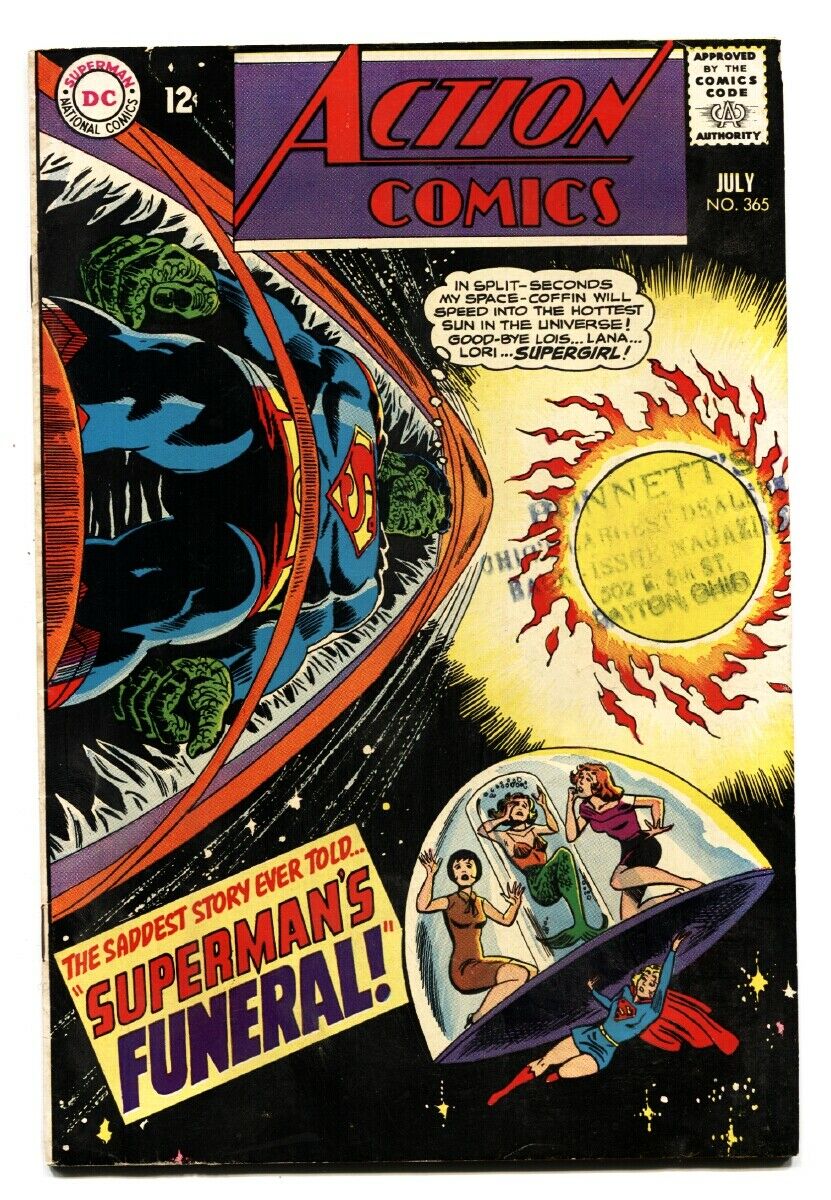 Action Comics #365 Comic Book 1968- Superman-Dc Comics FN- | Comic ...