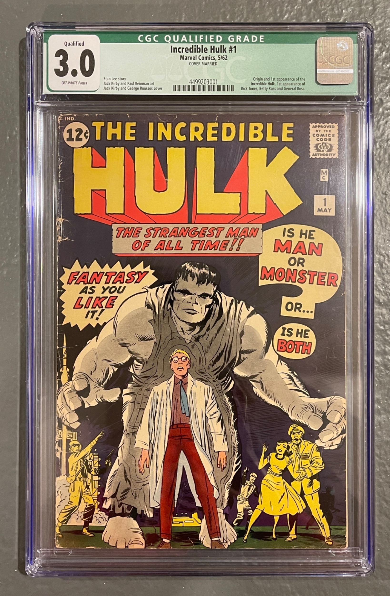 The Incredible Hulk #1 (1962) 3.0 CGC *free Immortal Hulk 16 9.8 CGC ...