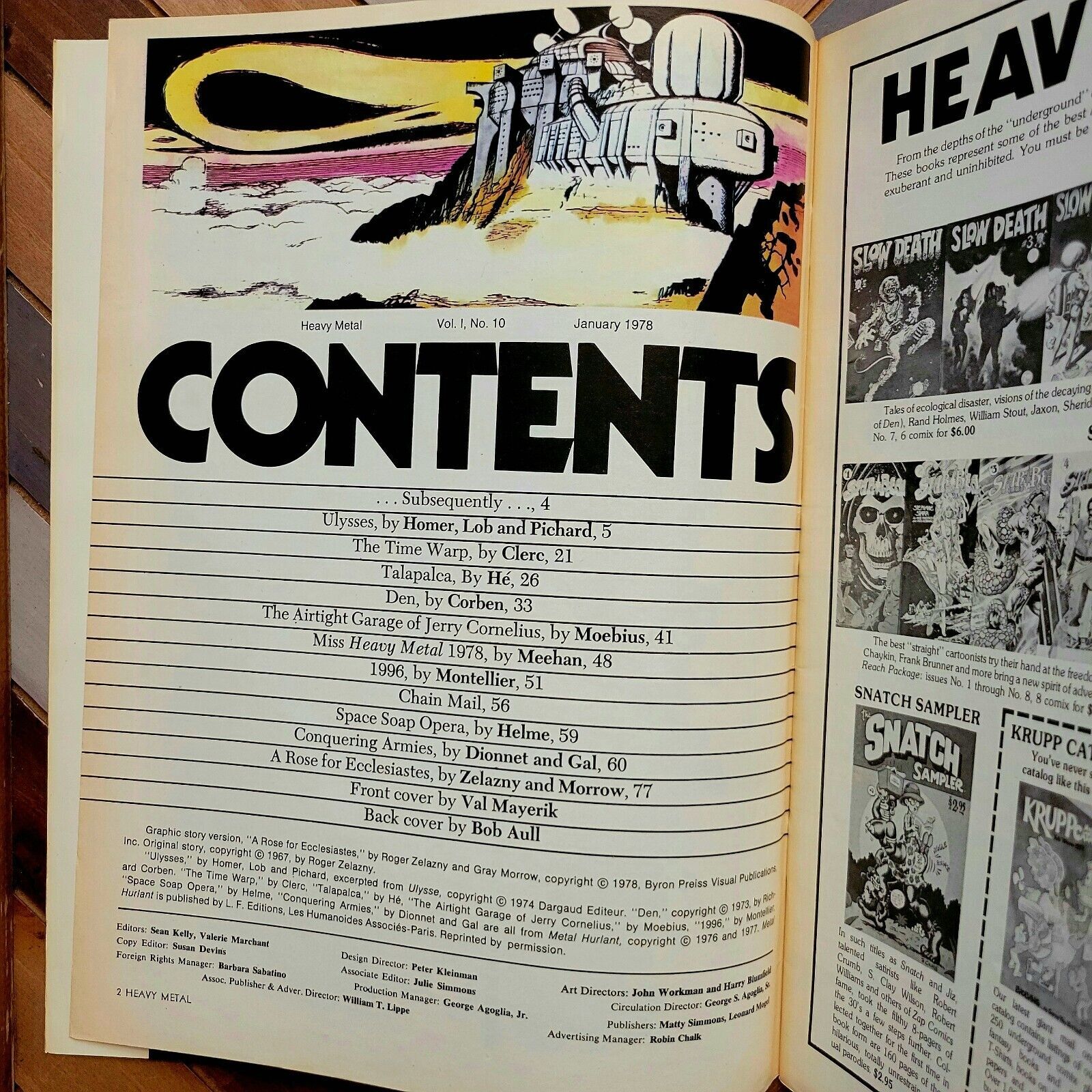 HEAVY METAL VOL. 1 #10 FN/VF (HM 1978) Sharp! MOEBIUS Corben LOB ...