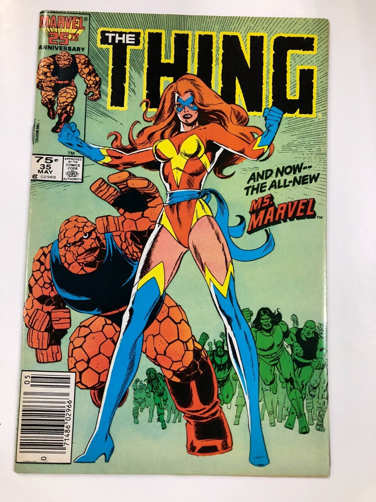 THING 35 MAY 1986 VF-NM NEWSSTAND 1st Sharon Ventura Ms Marvel, Power ...