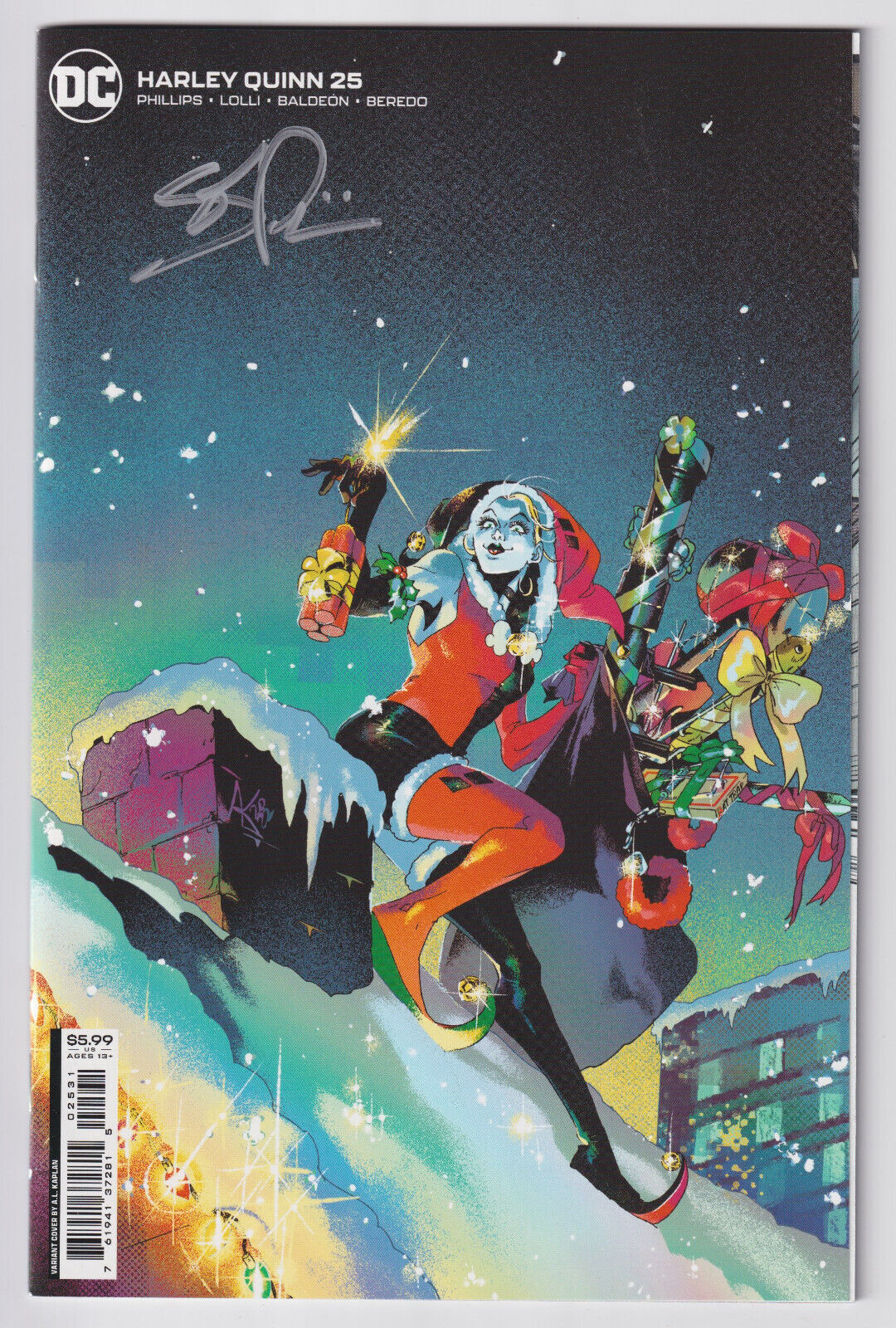 DC Comics! Harley Quinn! Issue #25! Holiday Variant! Signed by Phillips ...