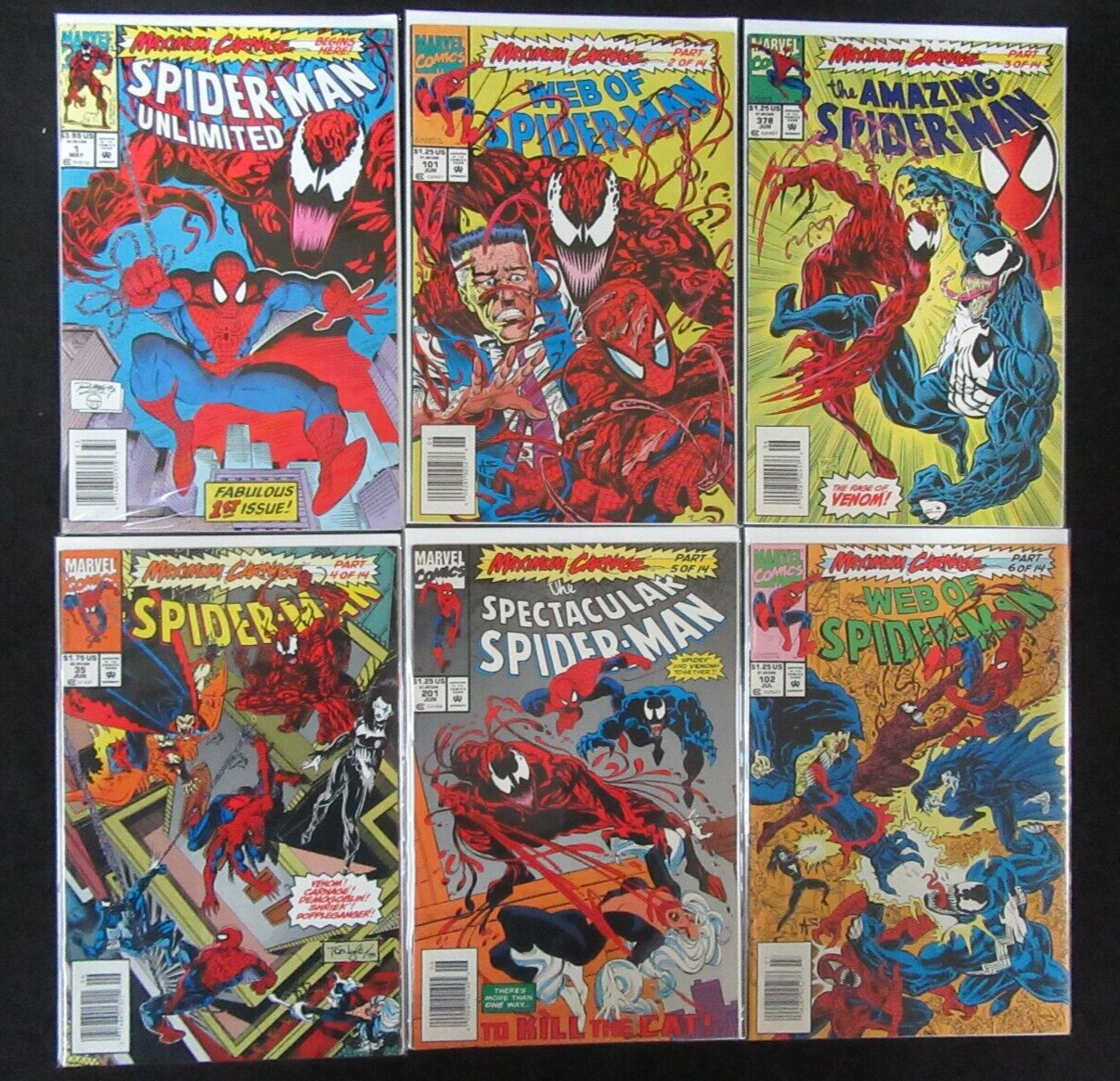 Maximum Carnage Complete 1-14 Spider-Man Venom Unlimited Amazing Marvel ...