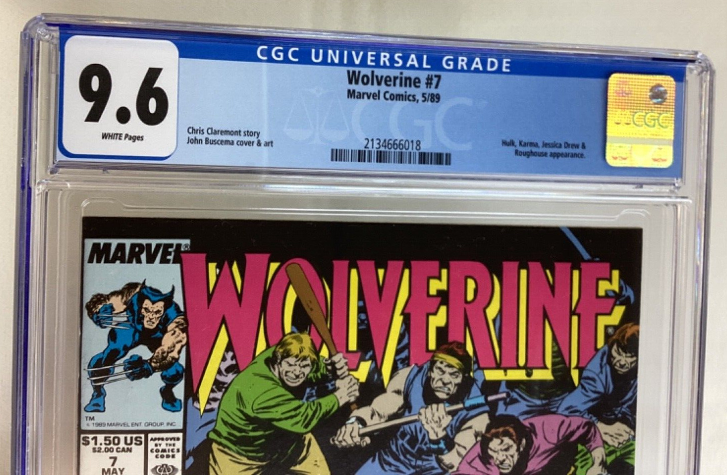 Wolverine #7 - CGC 9.6 - Marvel - 1989 - Patch! Joe Fixit Hulk! Jessica ...