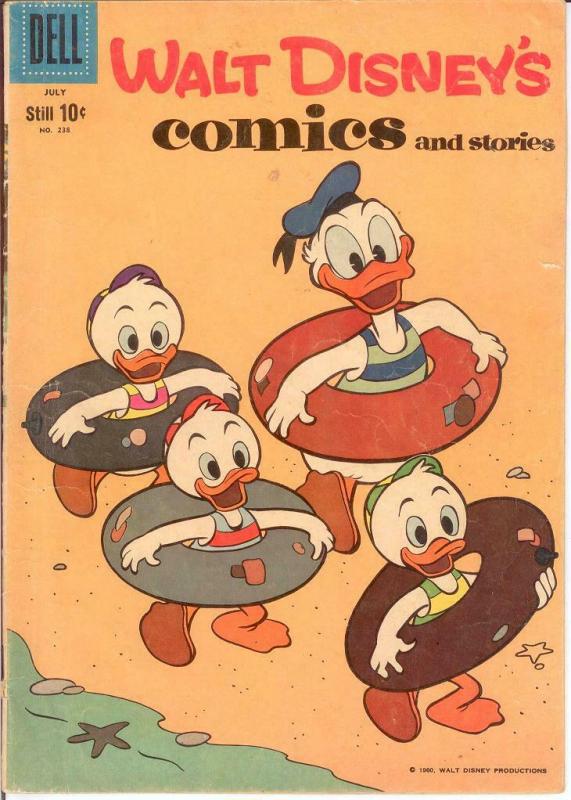 Walt Disneys Comics And Stories 238 Vg July 1960 Comics Book Comic