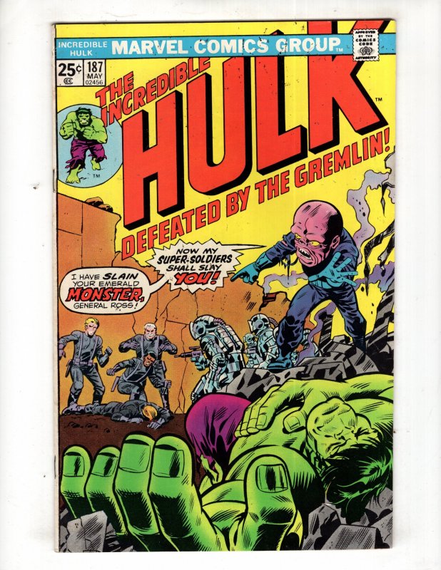 The Incredible Hulk #187 (1975) / ID#713 | Comic Books - Bronze Age ...