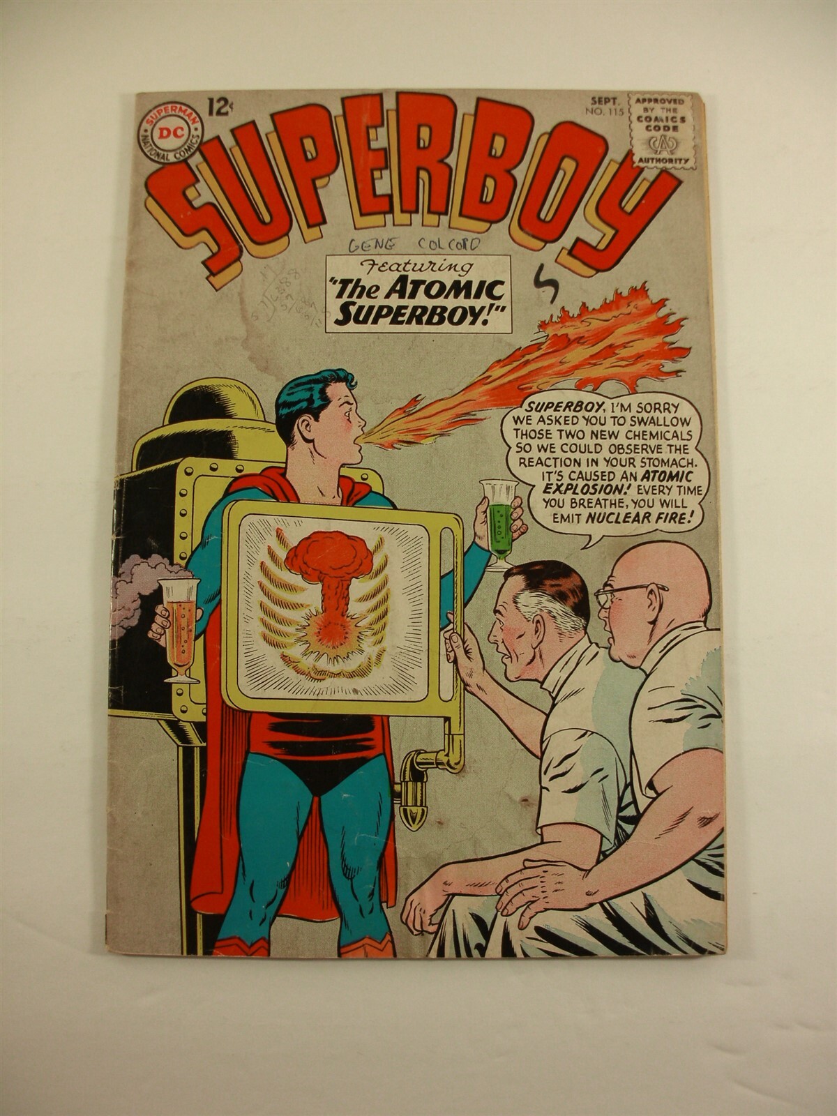 DC Comics Superboy #115 SEP 1964 (VG) features The Atomic Superboy ...