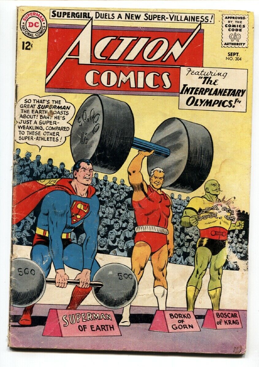ACTION COMICS #304 1st BLACK FLAME comic book 1963-SUPERMAN-VG | Comic ...