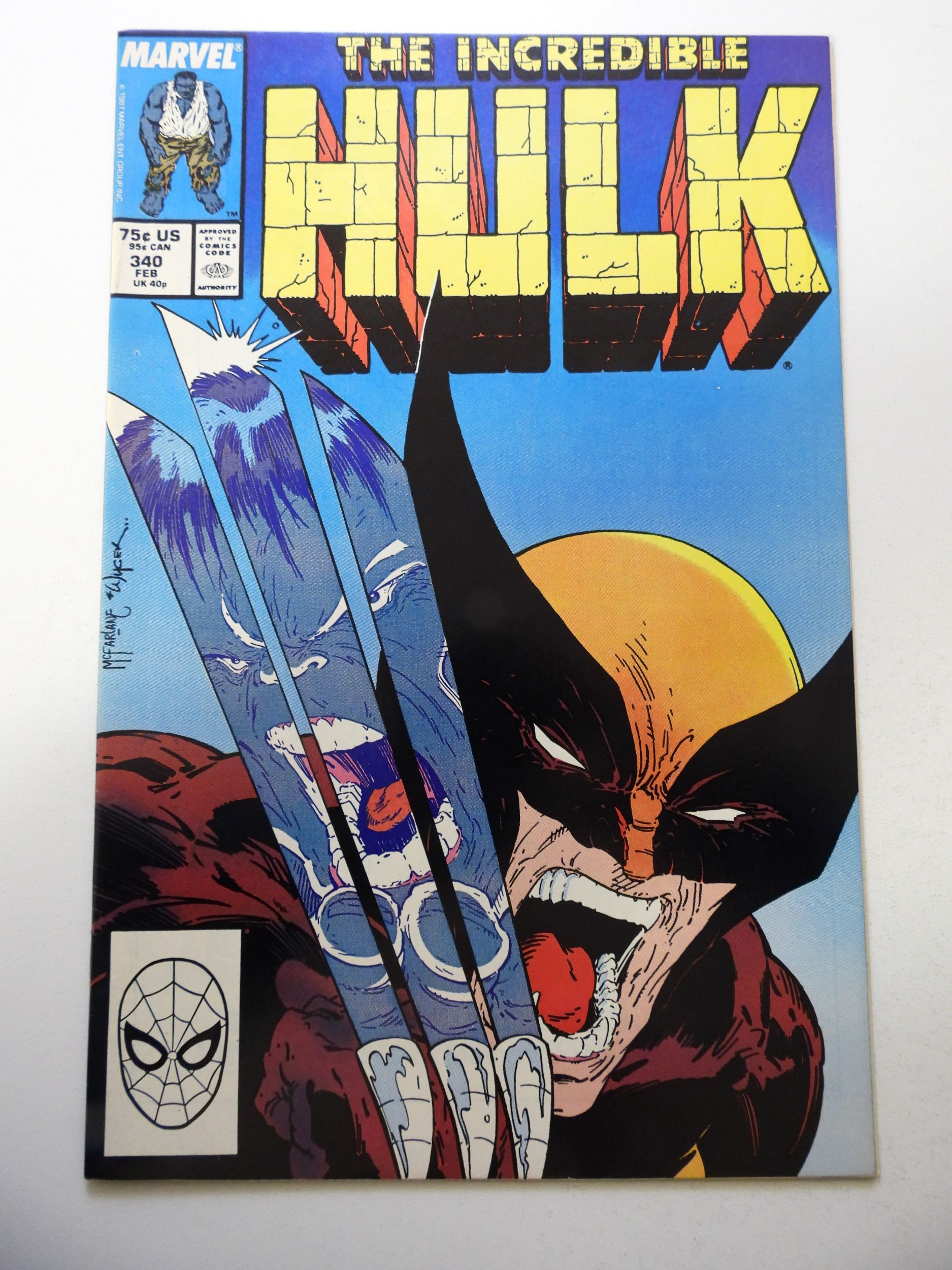 The Incredible Hulk #340 Hulk vs. Wolverine! McFarlane & Wiacek Cover ...
