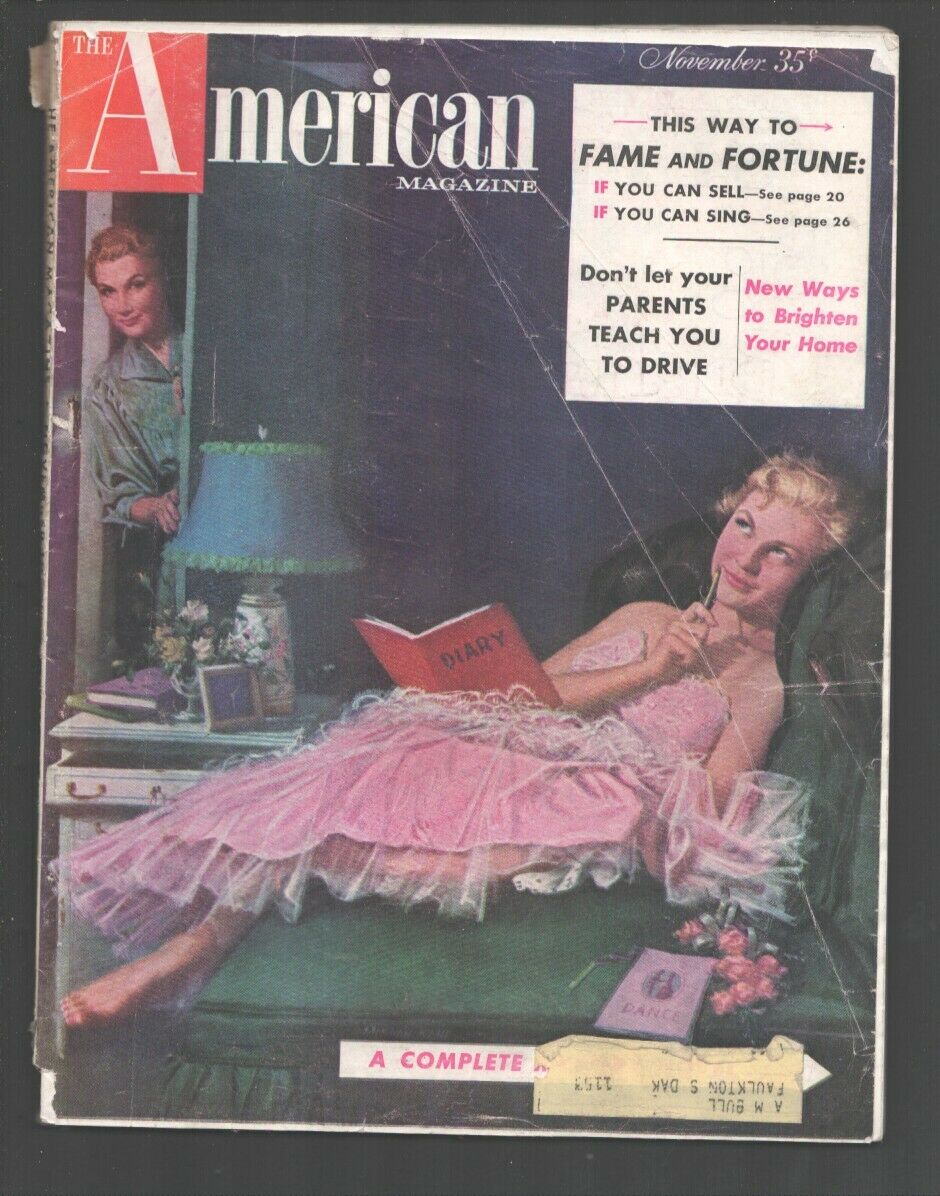 American Magazine 11/1953-cover art by Morgan Kane-pulp fiction-Wyatt ...