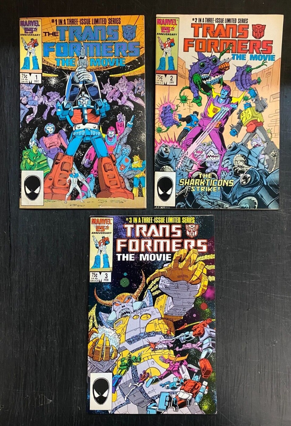 Transformers: The Movie (1986) #'s 1 2 3 Complete FN/VF (7.0) Lot 1st ...