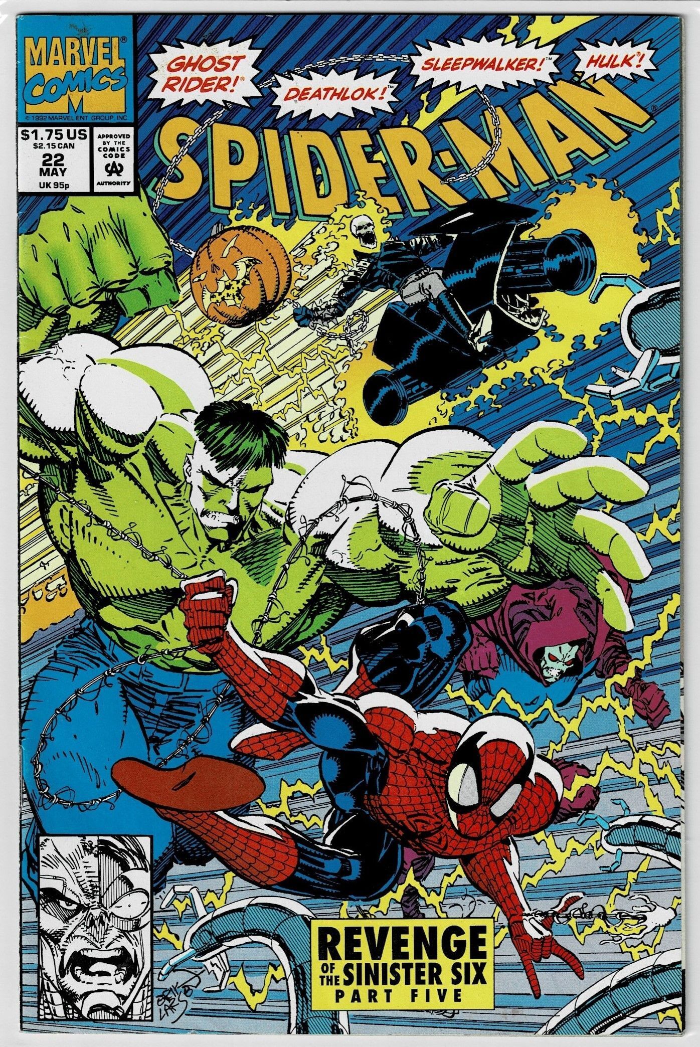 Spider-Man #22 (1992), NM- (9.2); Revenge of the Sinister Six: Part 5 ...