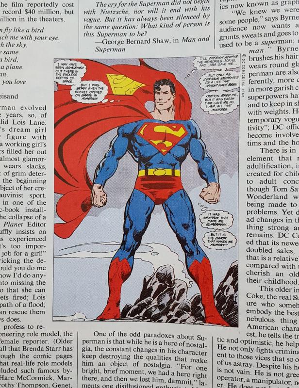 Time Magazine March 14, 1988 Superman Turns 50 John Byrne Art | Comic ...