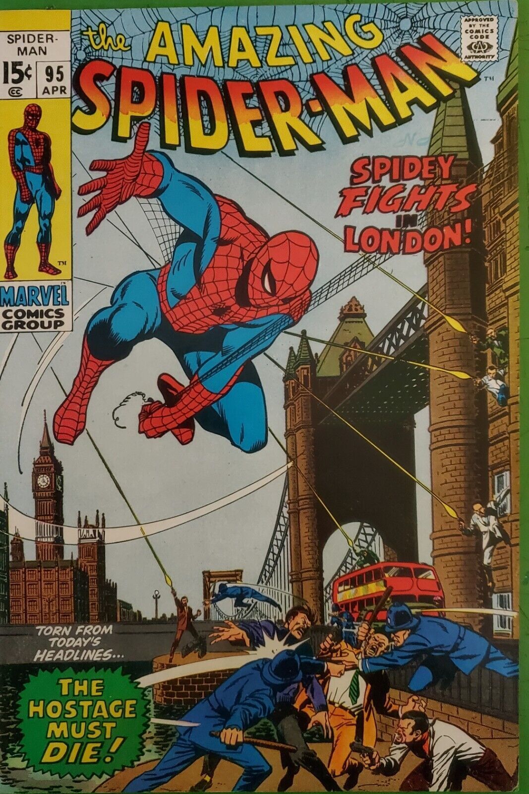 Amazing Spider-Man #95 Spidey in London Gwen Stacy 1971 Marvel FN/VF ...
