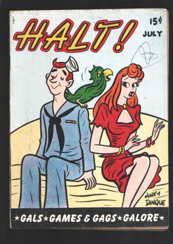 Halt! Vol. 5 #8 7/1946-Cover art by Hinky Dinque-Cartoons-gags-jokes ...