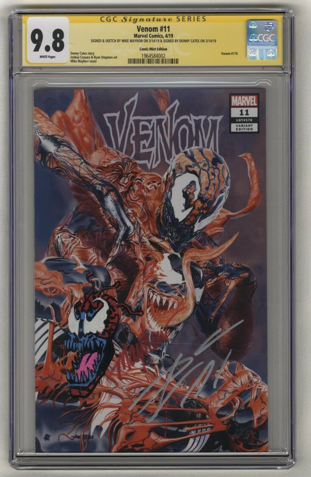 Venom #11 - CGC 9.8 - Signature Series x 2 - 2019 - Cates & Mayhew with ...