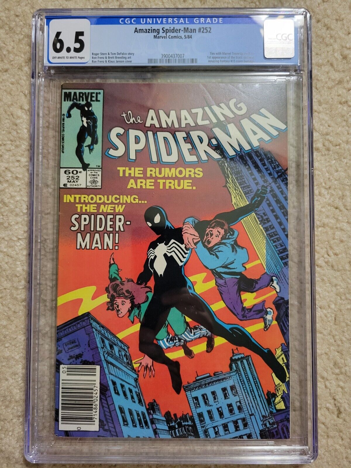 Amazing Spider-Man #252 CGC 6.5 Newsstand 1st Black Suit in Series ...