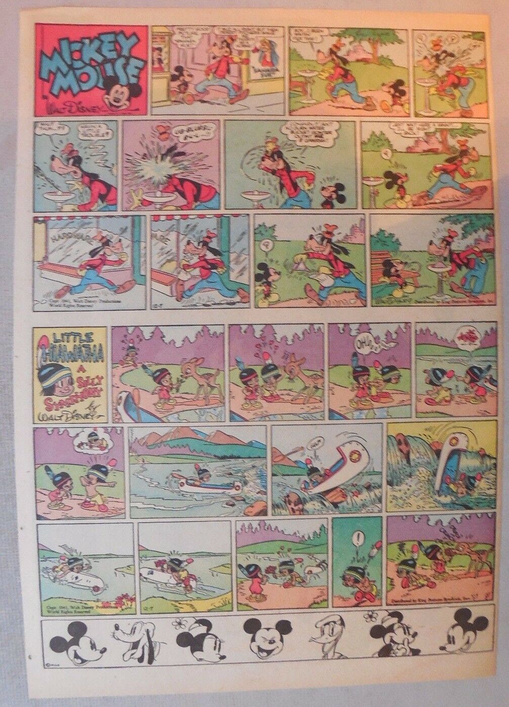 Mickey Mouse Sunday Page by Walt Disney from 12/7/1941 Tabloid Page ...