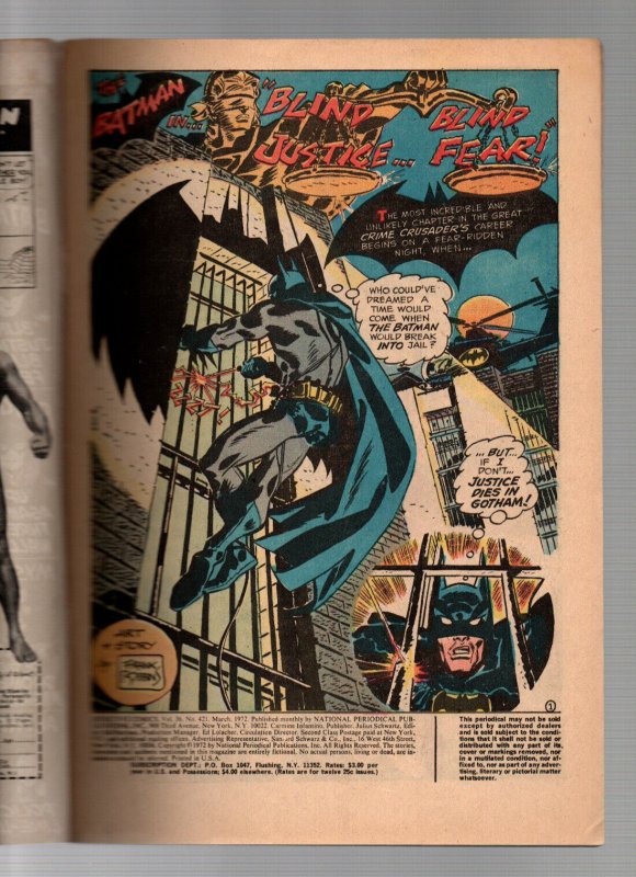 Detective Comics #421 - Batman - Batgirl - 1972 - VG | Comic Books ...