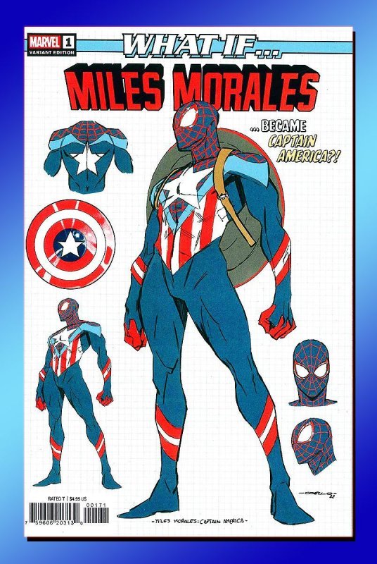 What IF? #1 Miles Morales 1st APP Capt America! Coello Design Variant ...