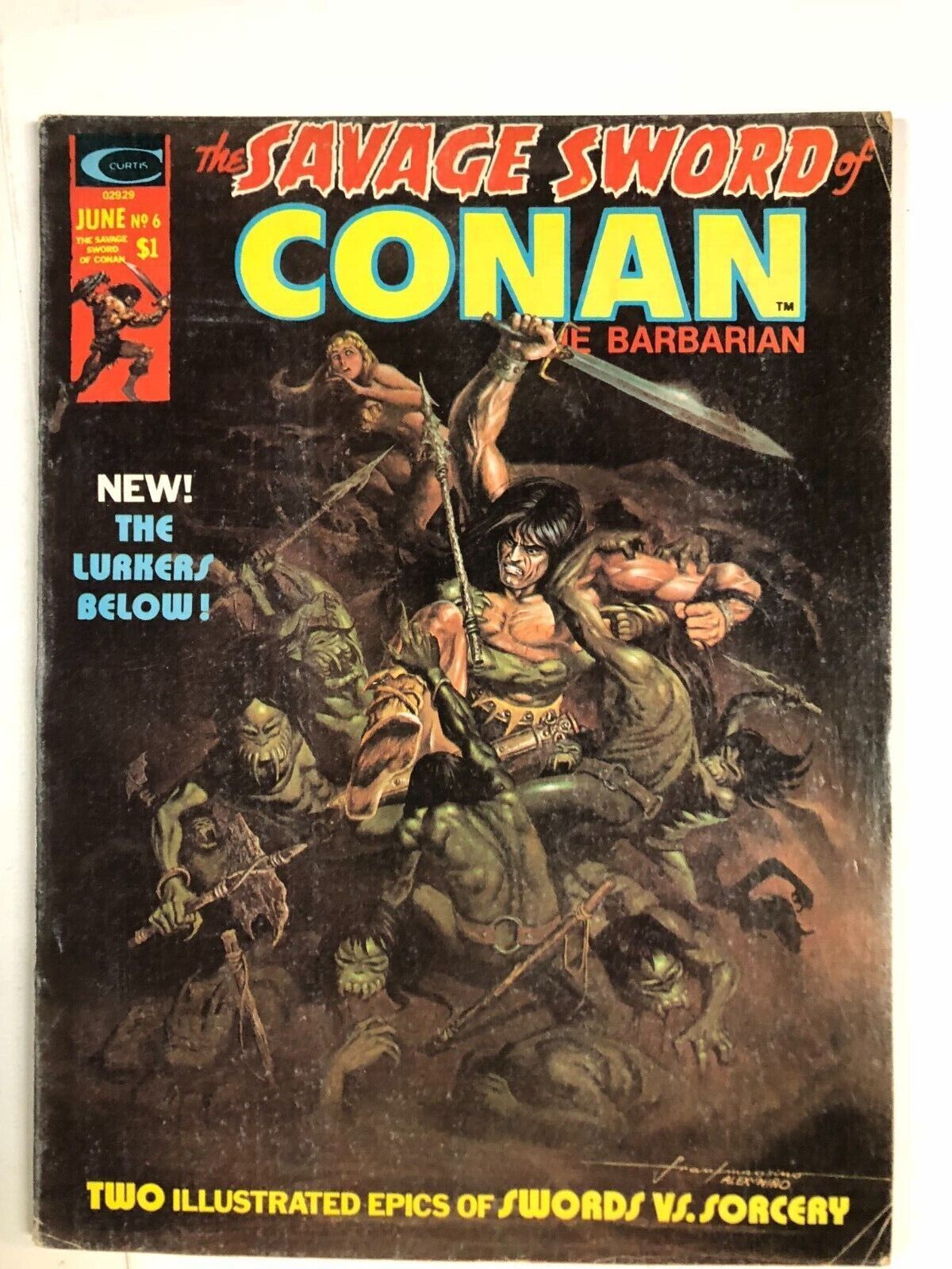 SAVAGE SWORD OF CONAN 6 (June 1975) Roy Thomas, Alex Nino | Comic Books - Bronze Age, Marvel ...