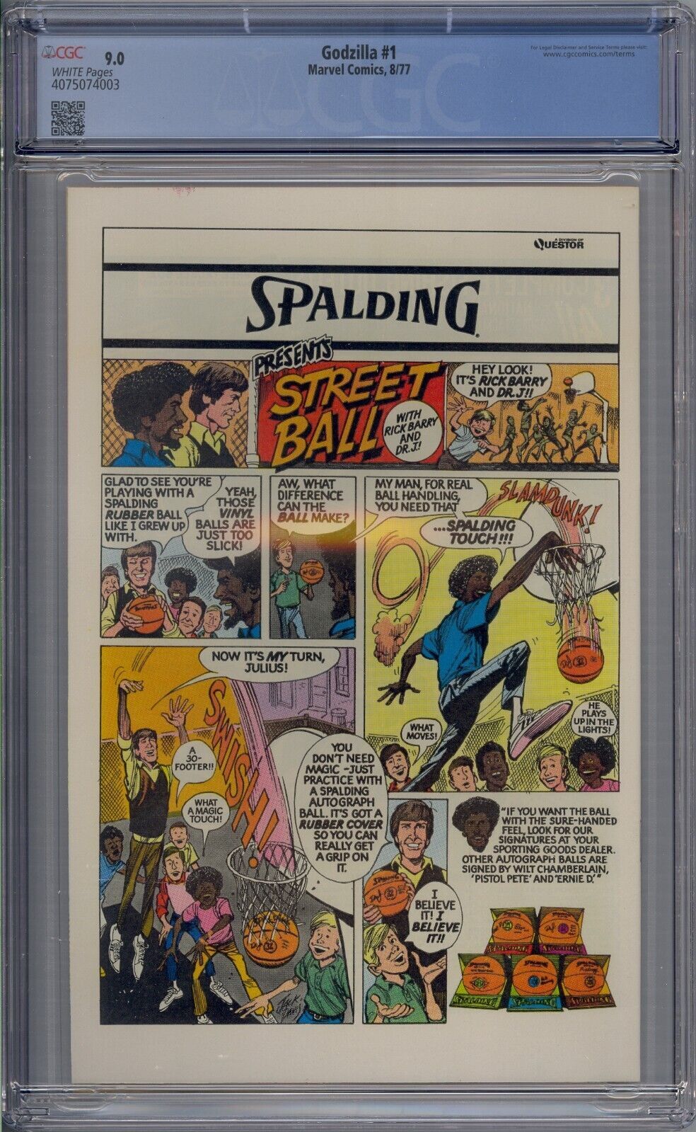 Godzilla #1 CGC 9.0 Nick Fury DUM DUM Dugan Jimmy WOO Herb Trimpe White ...