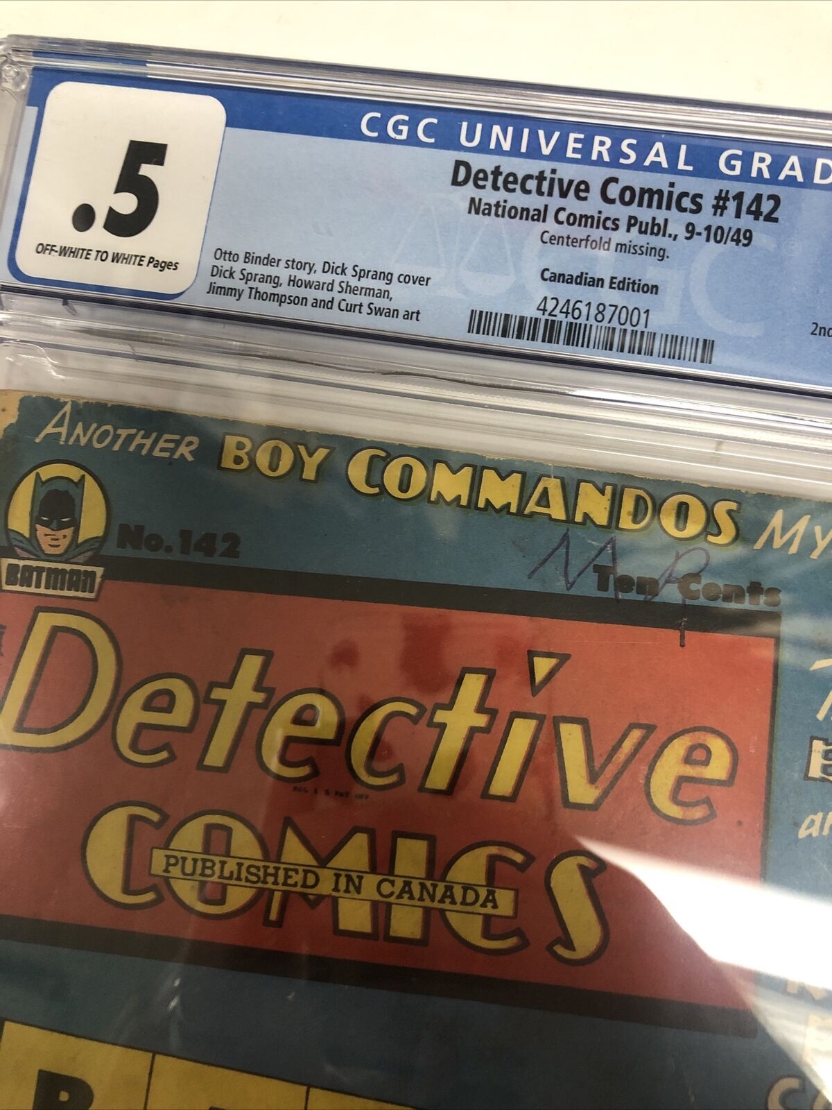 Detective Comics (1949) # 142 (CGC 0.5) Canadian Edition 2nd App Of The ...