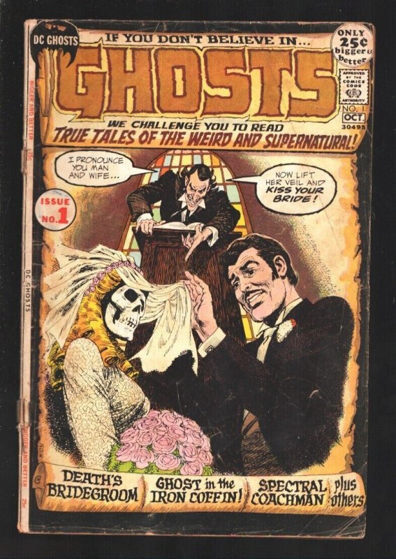Ghosts #1 1971-DC-First issue-Giant Size- Skeleton bride. Horror-Sam Glanzman... | Comic Books ...