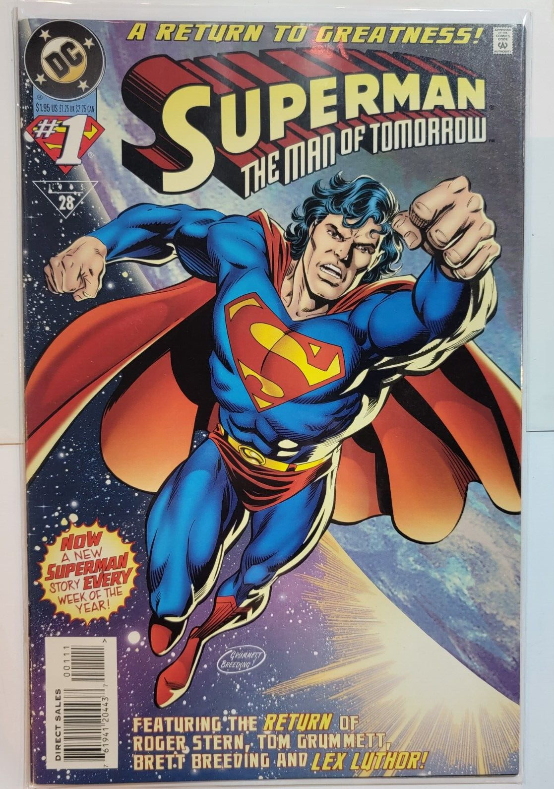 Superman the Man of Tomorrow #1 Comic Book 1995 - DC | Comic Books ...