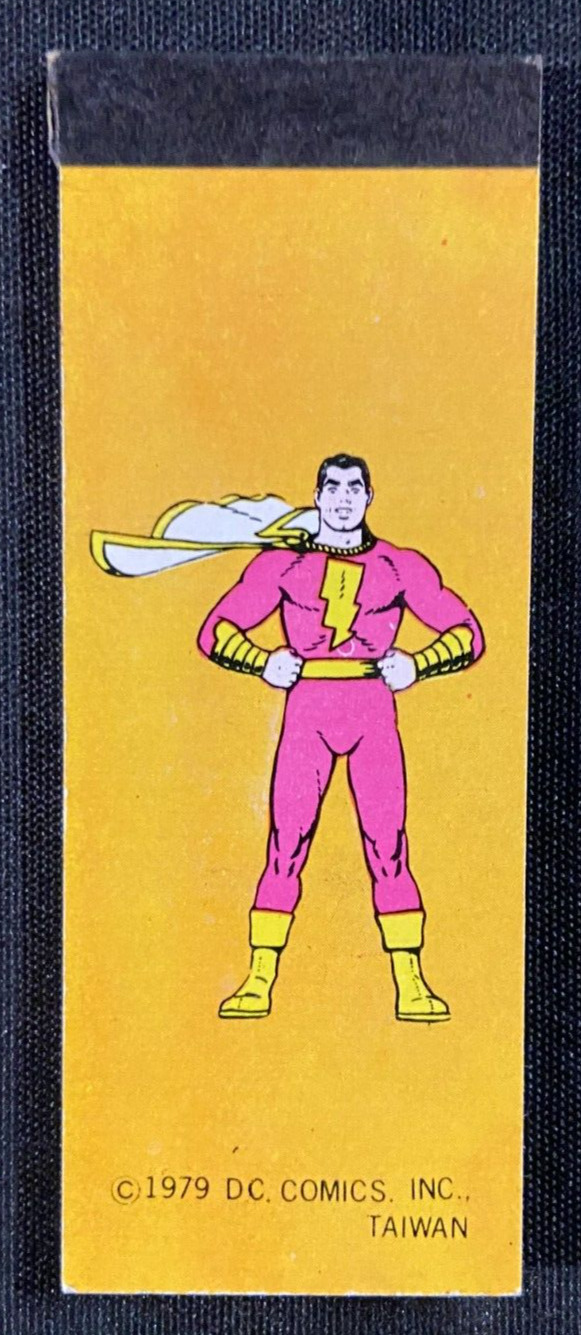 Vintage 1979 DC Comics 1.5" X 4" Mini Note PAD Captain Marvel (Shazam ...