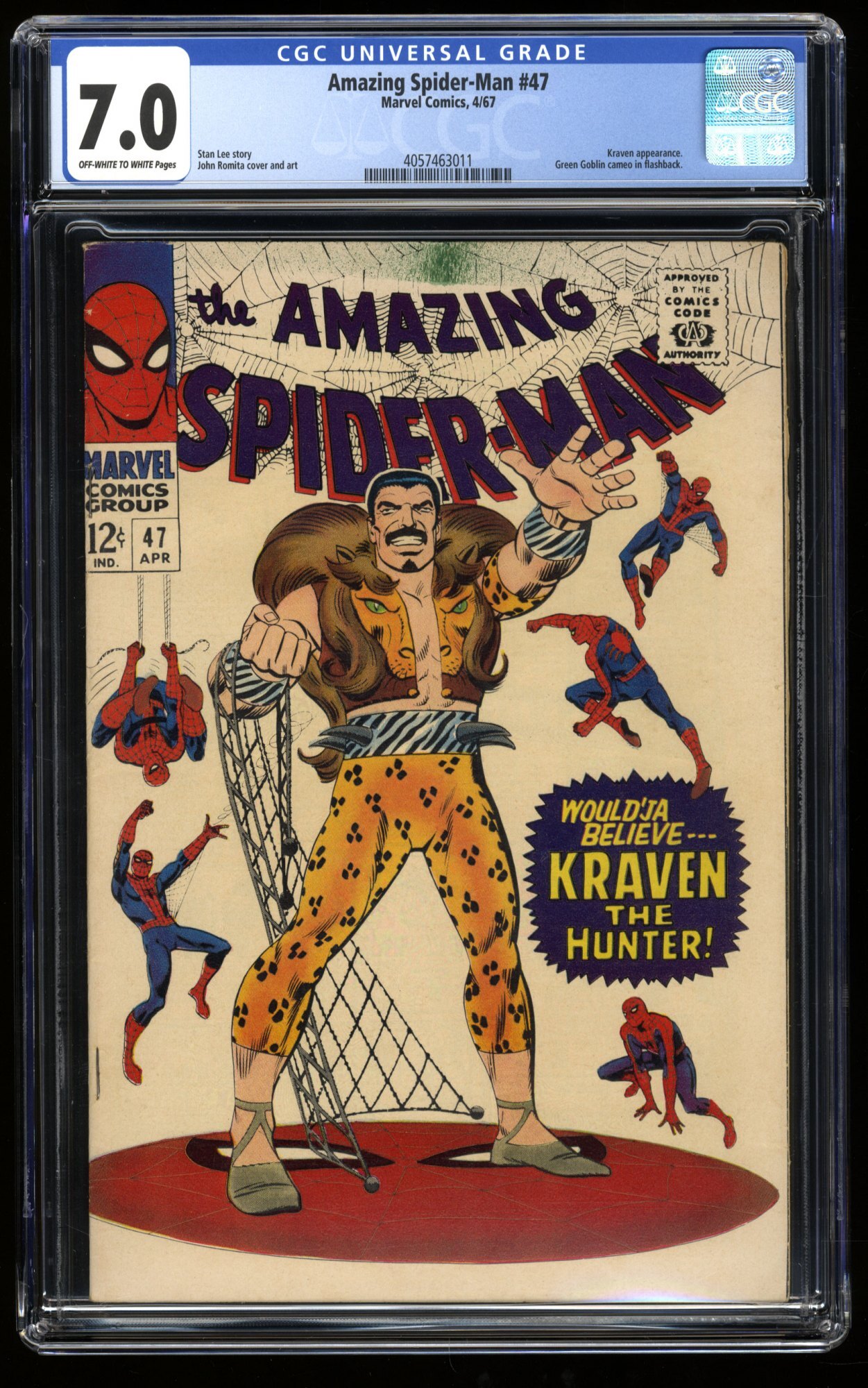 Amazing Spider-Man #47 CGC FN/VF 7.0 Kraven the Hunter Appearance ...
