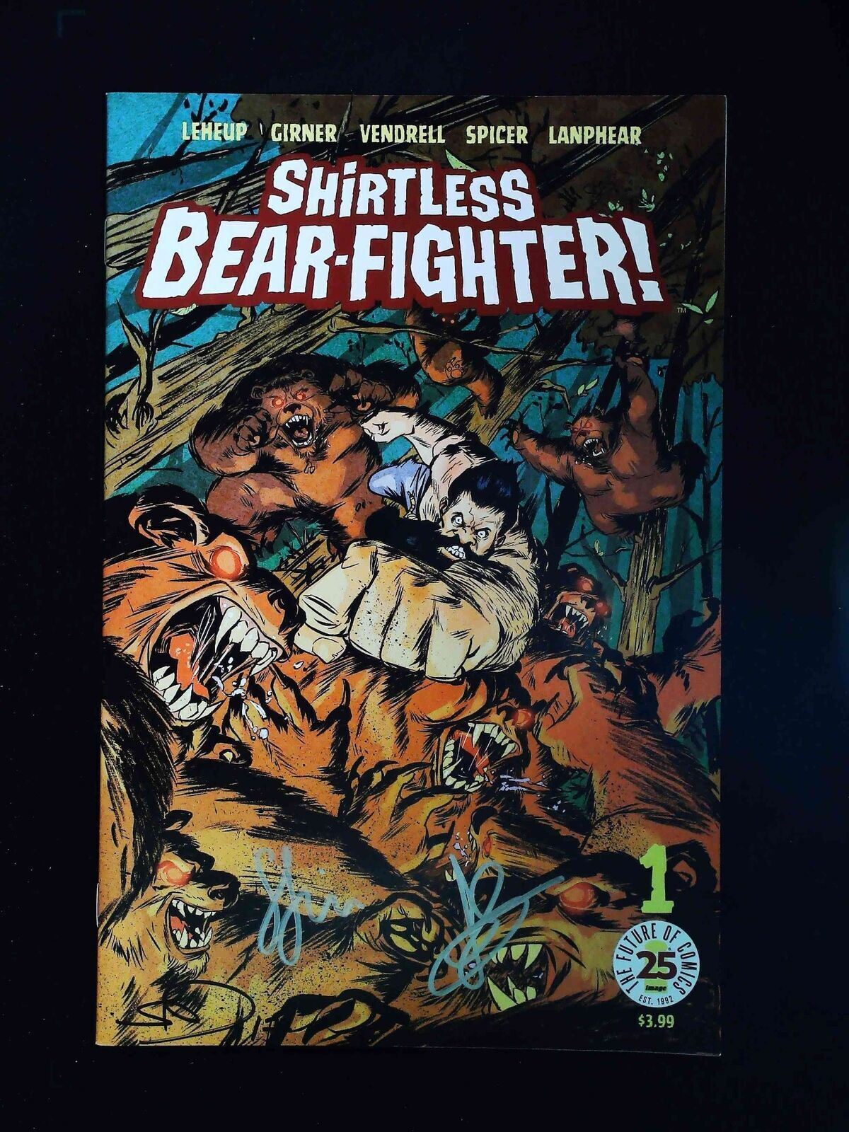 Shirtless Bear-Fighter #1 Image 2018 Nm- Variant Signed X3 Artists ...