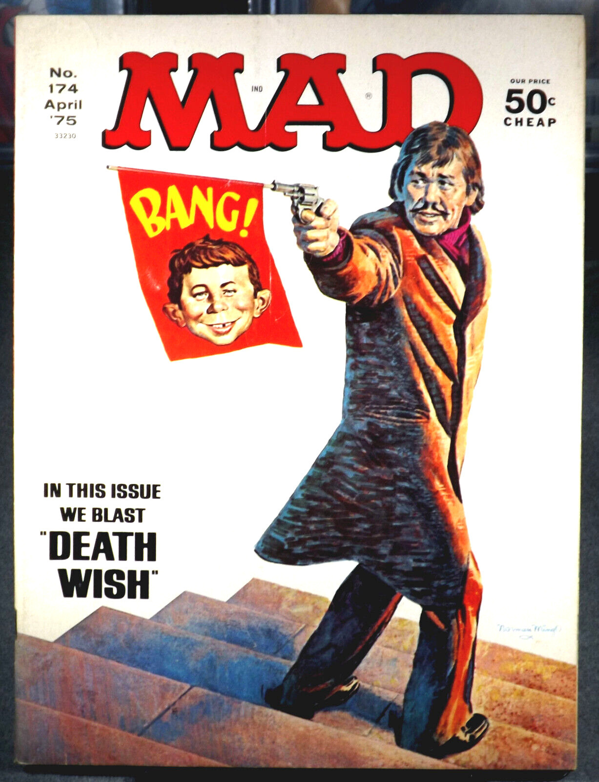 MAD MAGAZINE #174 FN April 1975 EC Comics Death Wish Beatles Nixon ...
