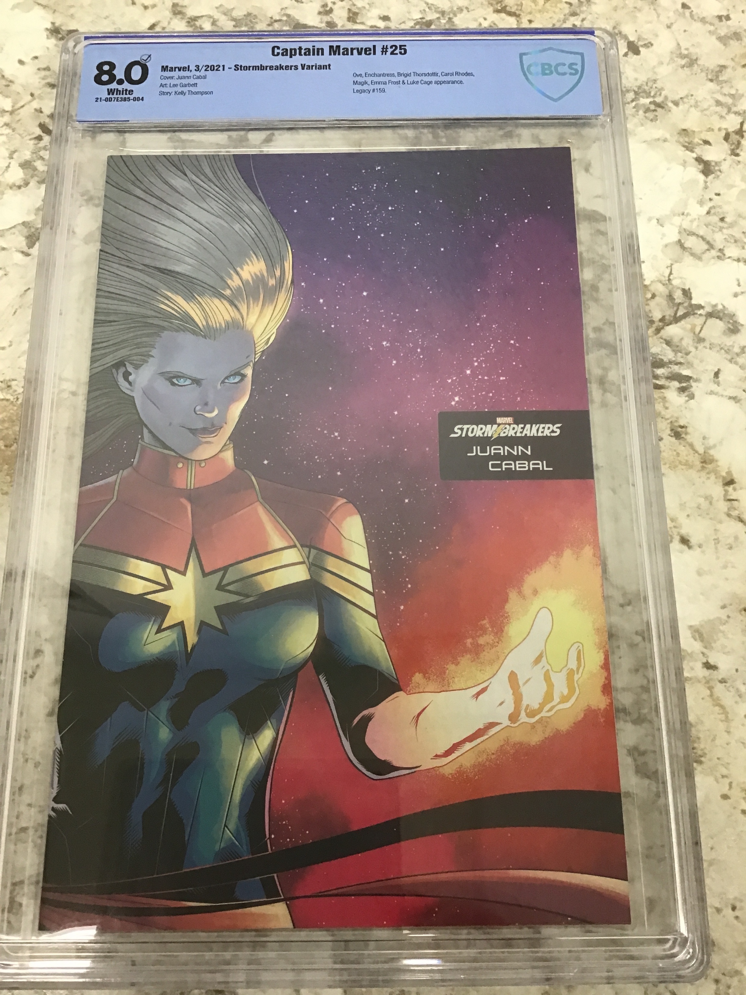 Captain Marvel #25, Stormbreakers Variant, White Pages, CBCS 8.0 ...