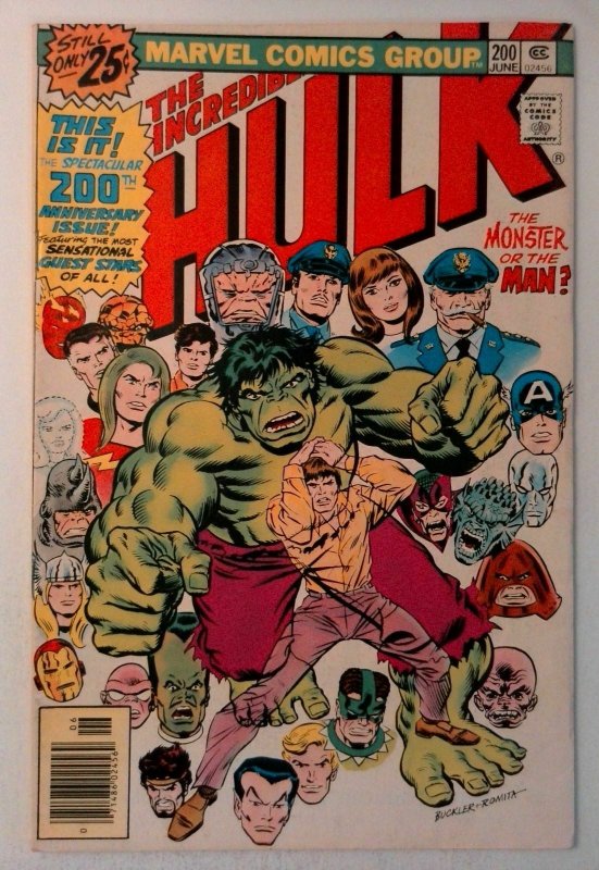 Incredible Hulk #200 Marvel 1976 FN Comic Book Key Anniversary Value ...