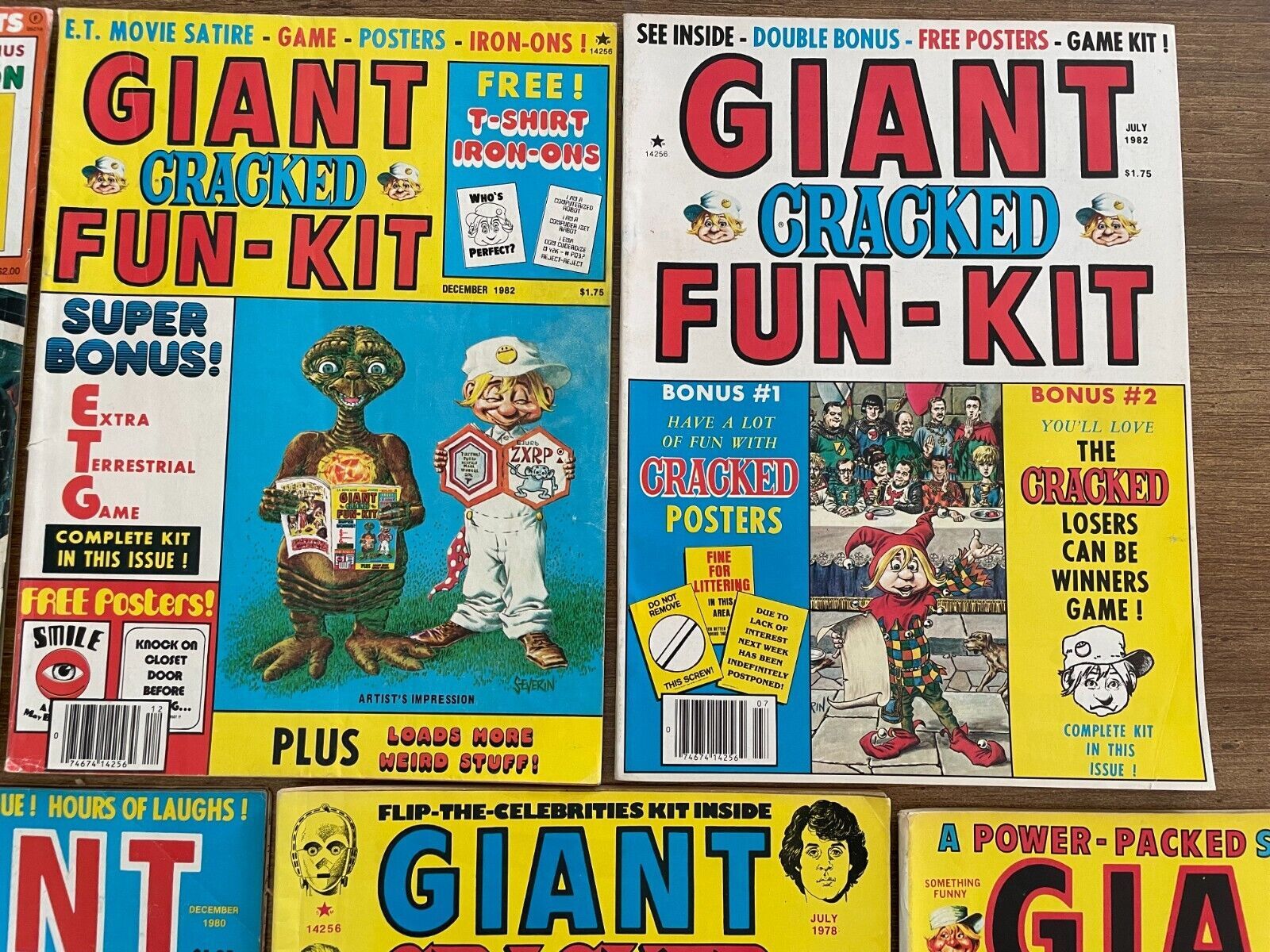 7 Giant Cracked Fun Kit Mags Jan July 1978 Dec 1980 1981 July Dec 82 ...