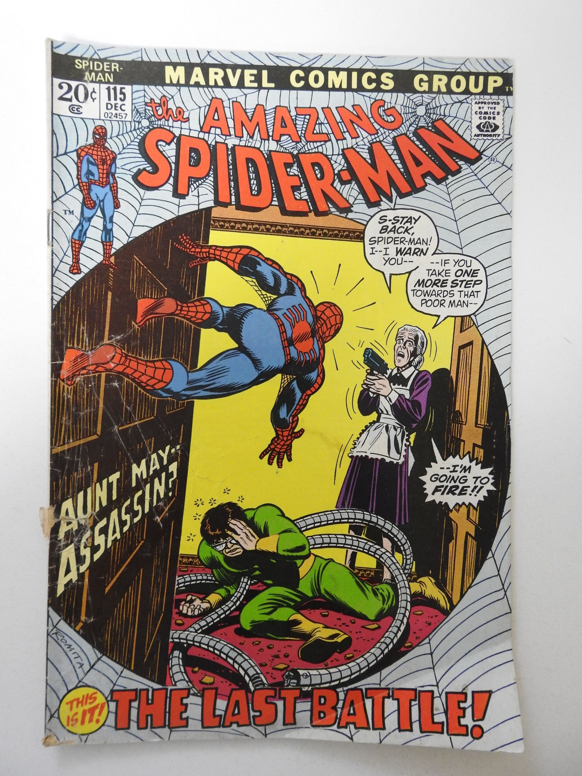 The Amazing Spider-Man #115 (1972) GD/VG Condition stain fc and 1st ...