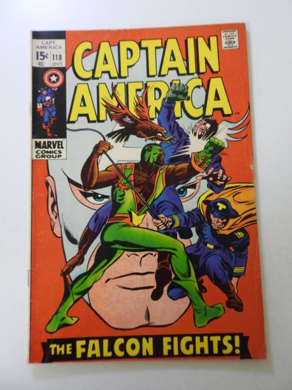 Captain America #118 (1969) 2nd appearance of The Falcon FN+ condition ...