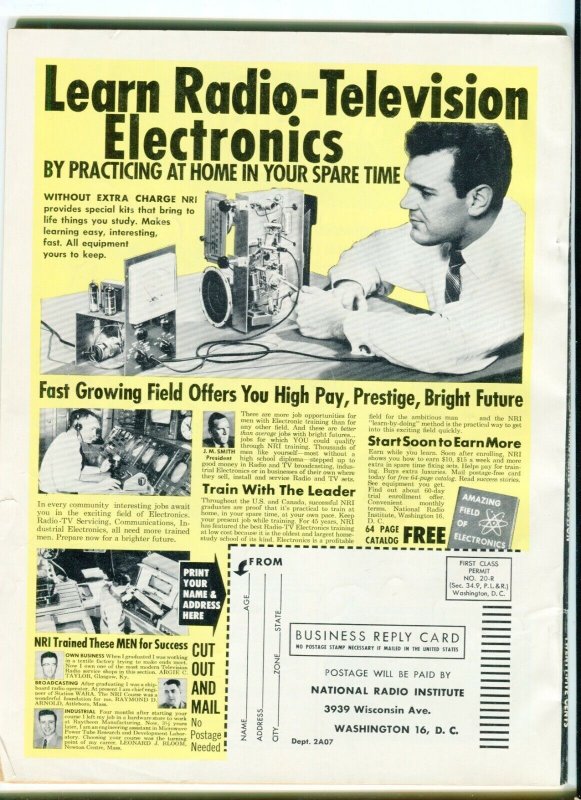 TRUE MEN January 1962 Nazi with Hypo . Men's adventure magazine pulp ...